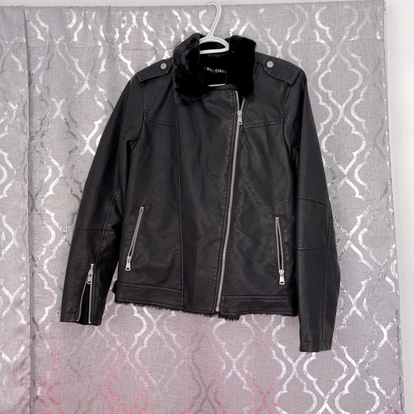Baccini | Jackets & Coats | Beautiful Leather Jacket With Black Faux ...